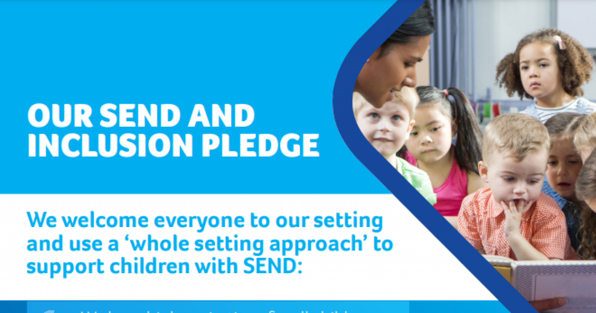 Early Years Settings SEND and Inclusion Pledge poster | Nasen