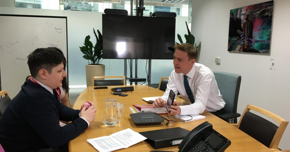 Marcus Wilton, nasen Young Person of the year (2020) meets Minister ...